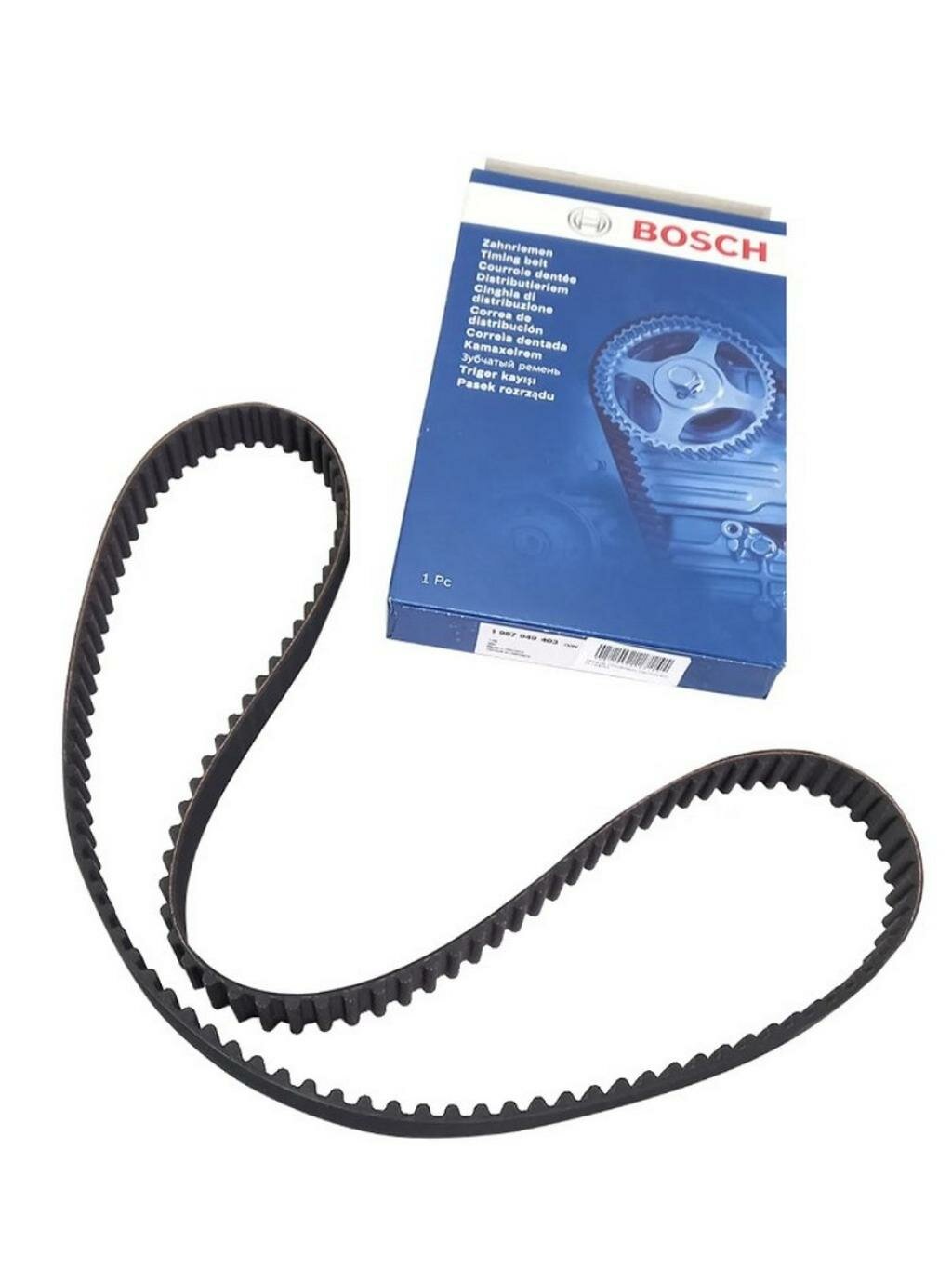 Ремень ГРМ BOSCH 1987949403 127 зубьев, 25 мм, Audi 80, 100, A4, Coupe 1.6-2.0 05.72-12.94, Seat Cordoba, Ibiza II, Toledo 1.6 05.91-08.99, VW Caddy, Corrado, Golf I, II, III, IV, Jetta I, II
