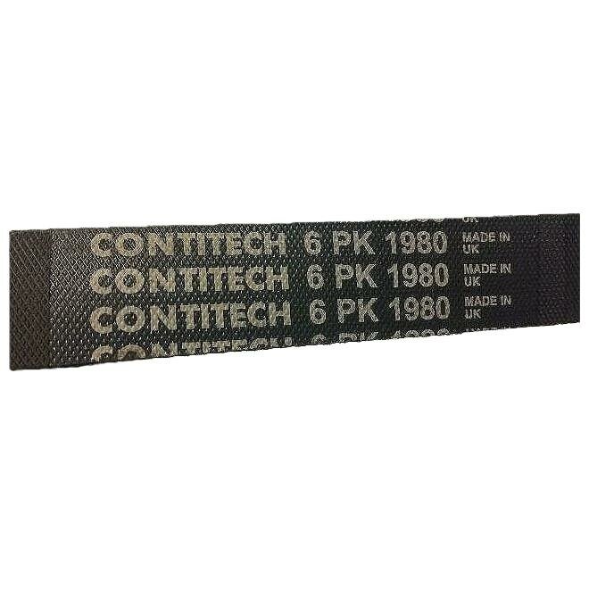 Ремень поликлиновой CONTITECH 6PK1980 Mercedes W201 мот. M102 + AC 1.8-2.3, Ford Mondeo, Focus 1.6-2.0 5-98-00 -AC, Mazda
