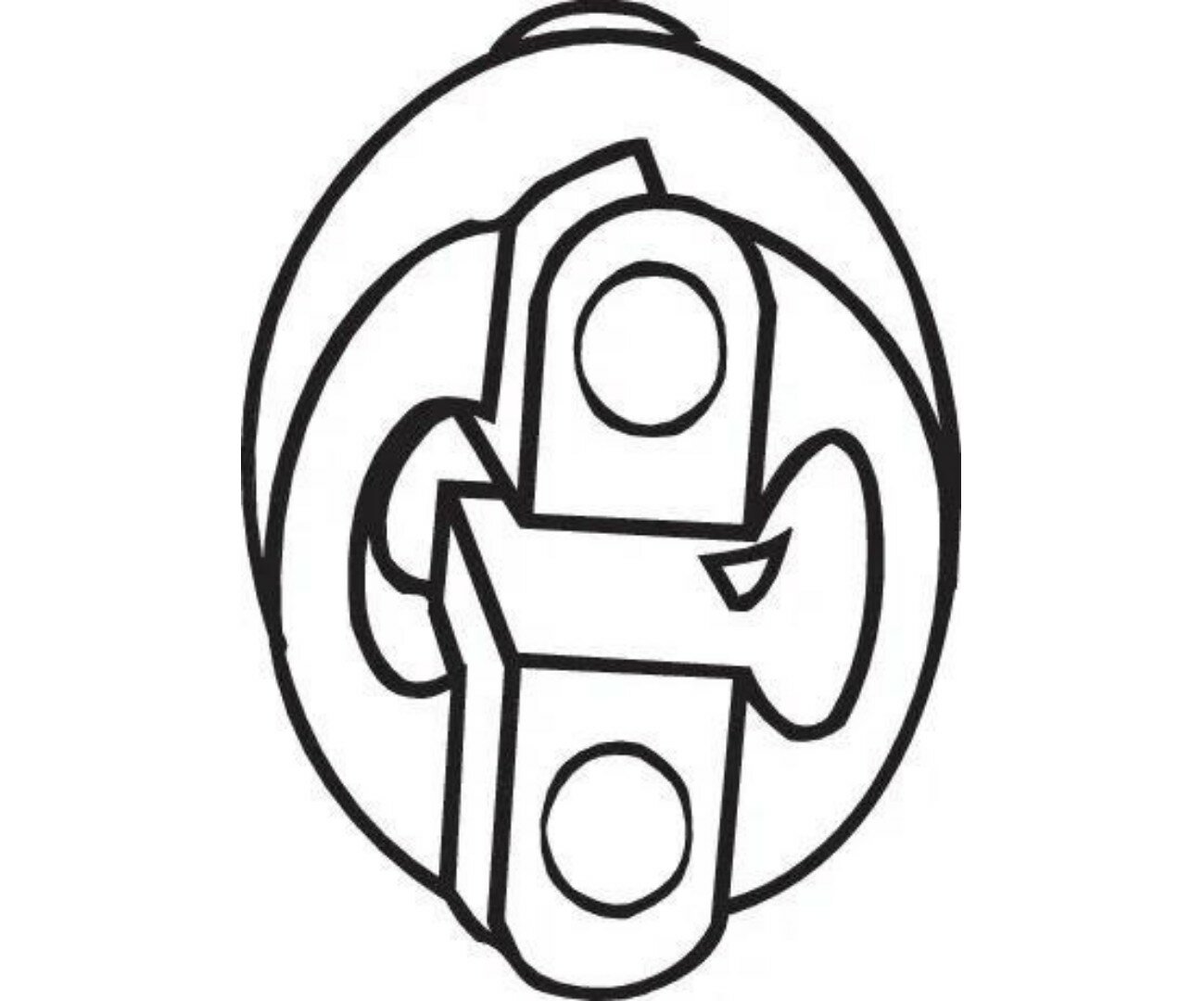 Крепление глушителя BOSAL 255-051 Ford Fiesta IV 1.6, 1.8D 00-02, Mondeo I, II, III 1.6-2.2, D 93-07, Scorpio II 2.0, 2.3 94-98, Transit 2.5D 94-00, 2.2D, 2.4D 06-