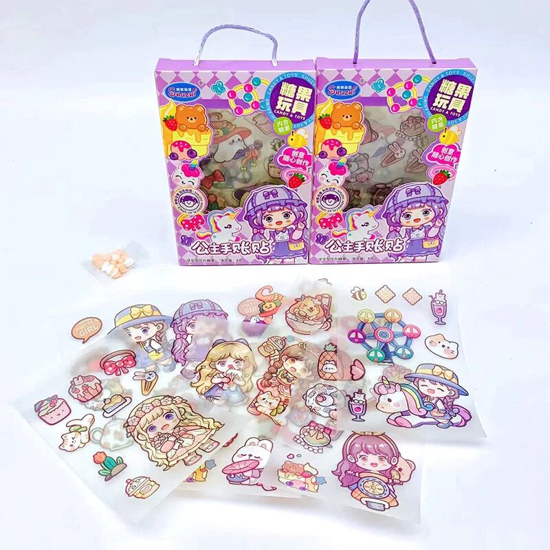Набор стикеров для девочек: 200 наклеек-бусинок «Награда принцессы», рулон секретных стикеров для похвалы Наклейки для