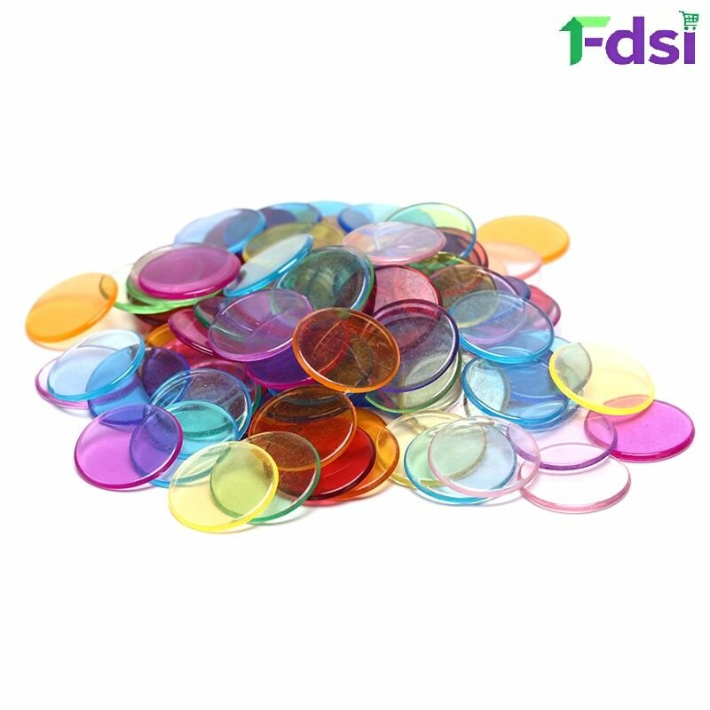 Эксклюзивные пластиковые фишки 19 мм, упаковка 100 штук