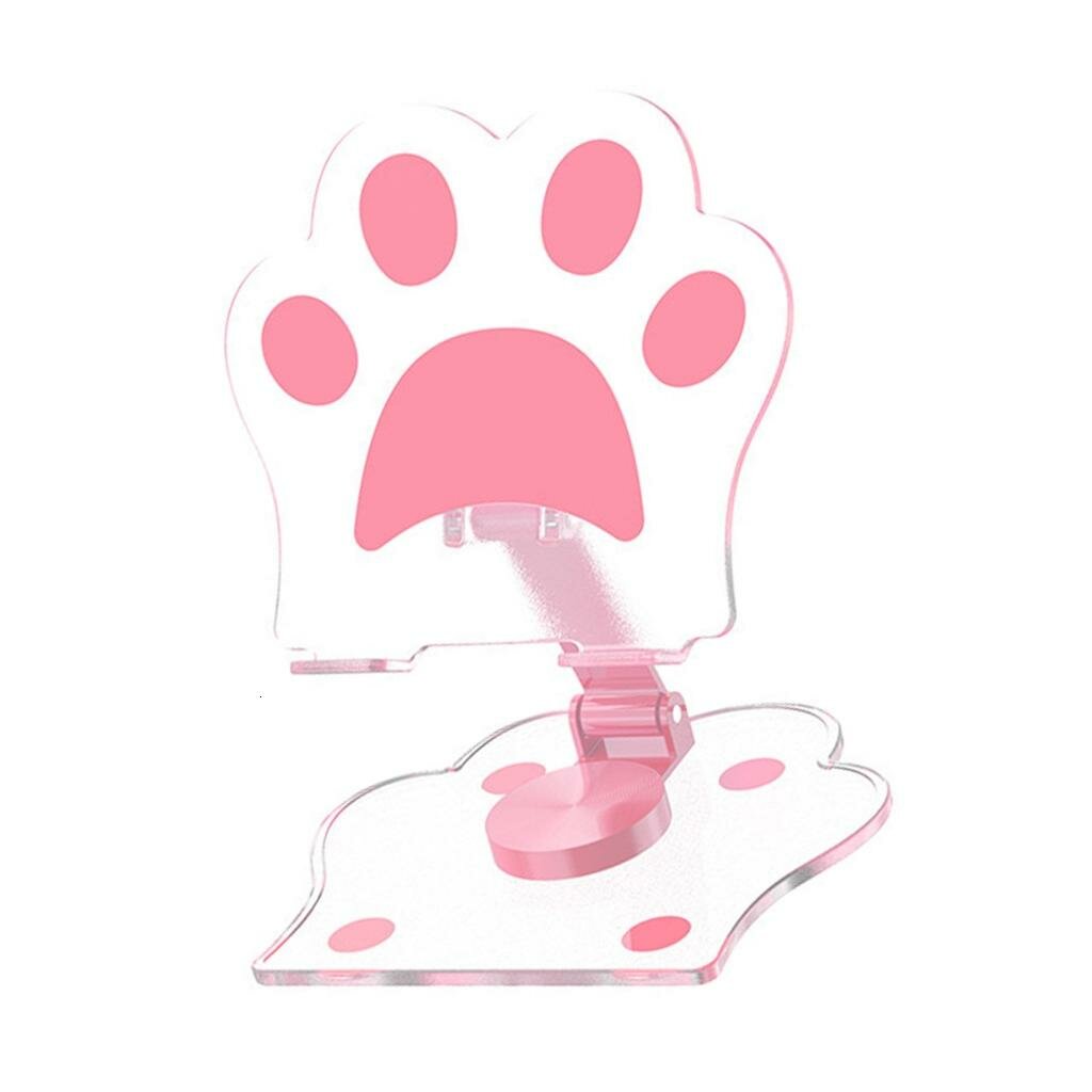Крепление для телефона с подставкой в форме лап кота, Розовый