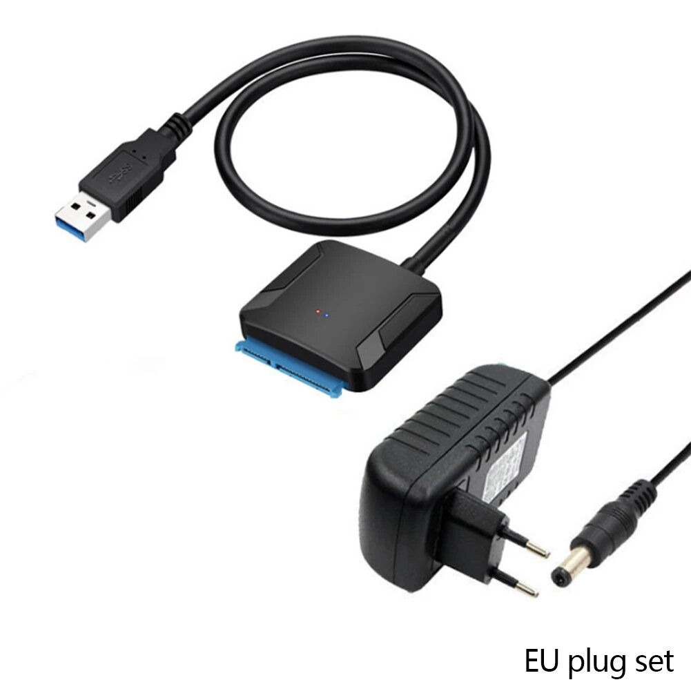 Кабель SATA-USB 3.0 с блоком питания EU