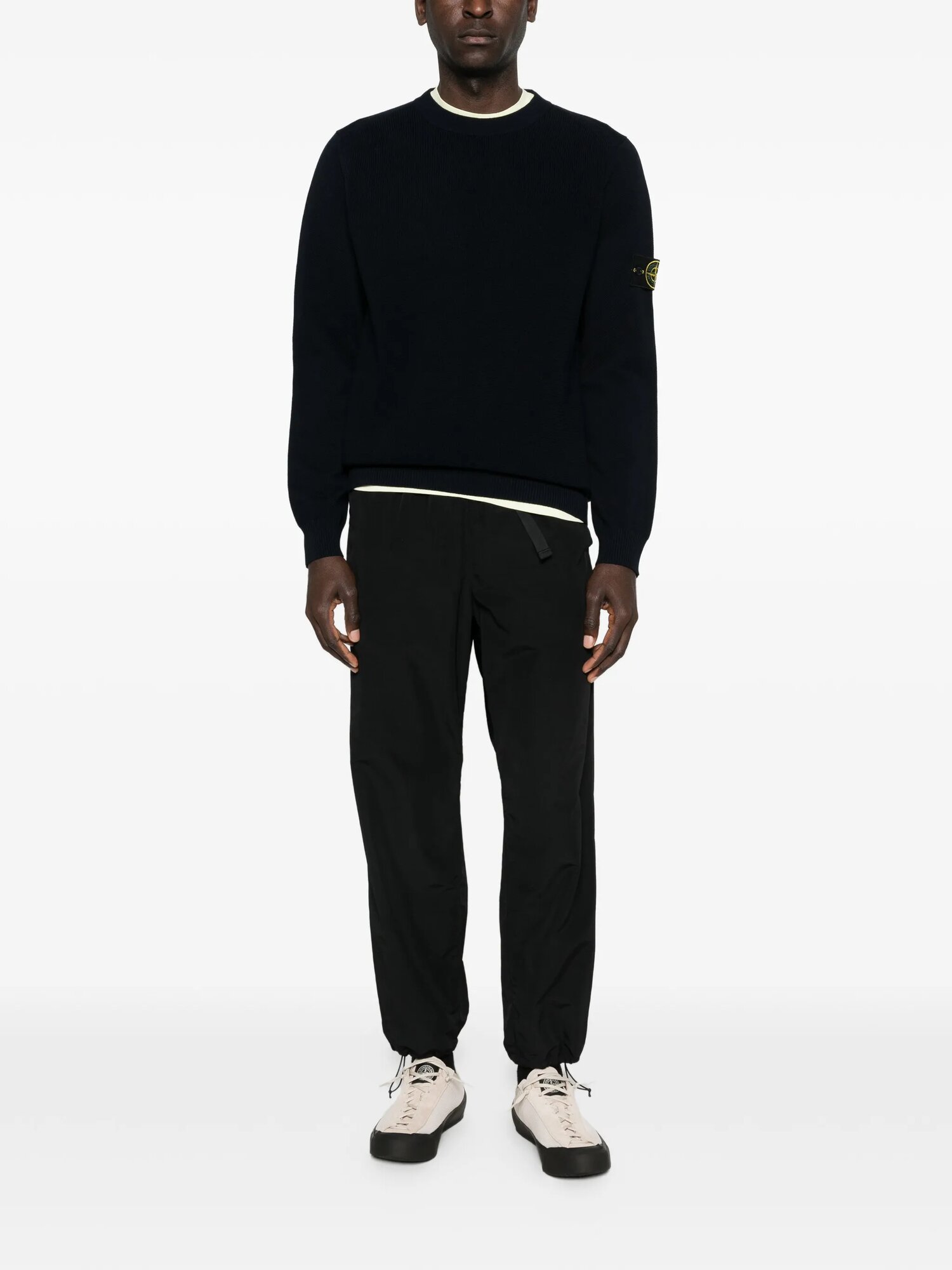 Свитер Stone Island Crew-neck logo-patch sweater, размер M, , blue — фото 1