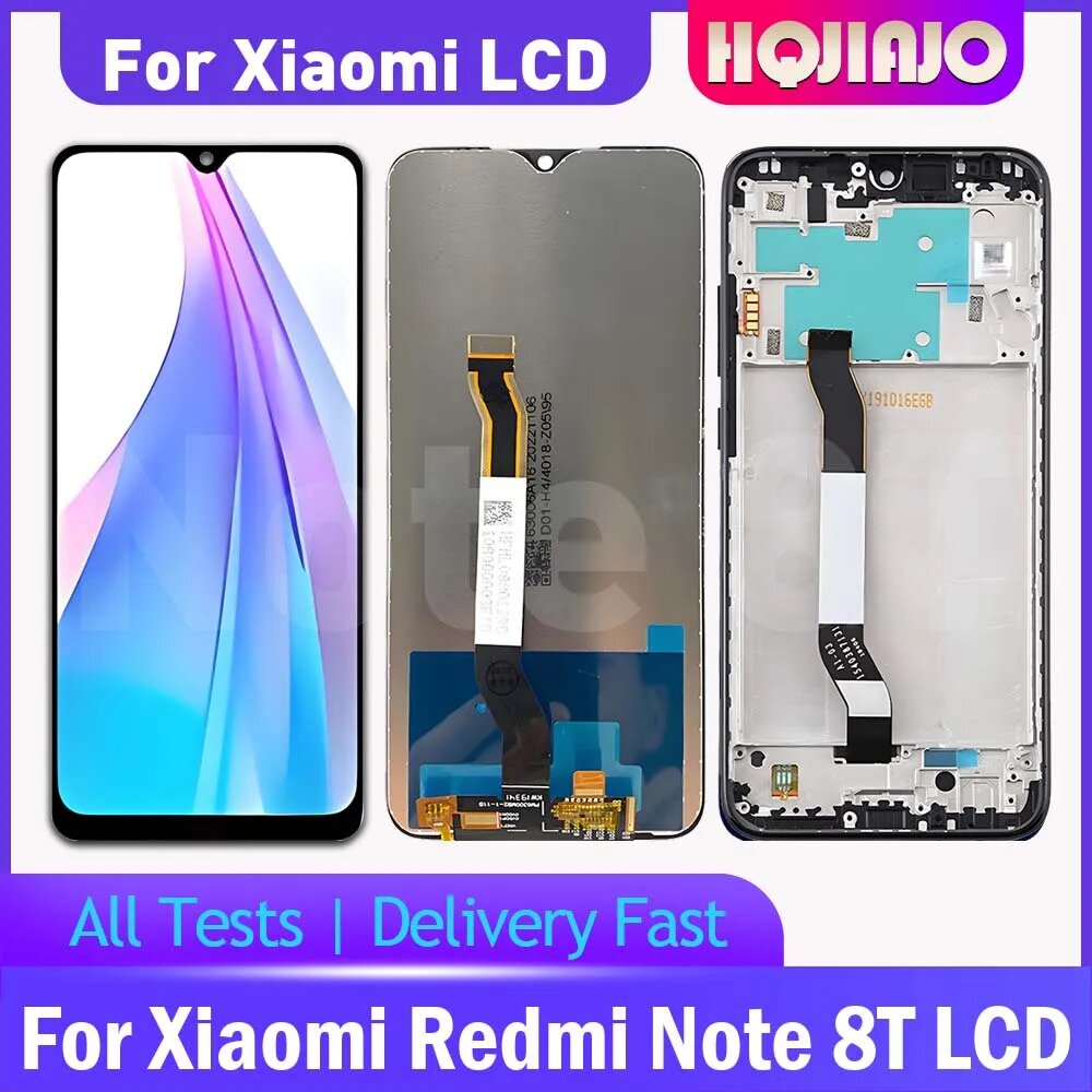 6,3 'высокое качество для Xiaomi Redmi Note 8T ЖК-дисплей с цифровым преобразователем сенсорного экрана для M1908C3XG ЖК-дисплей запасные части в сборе