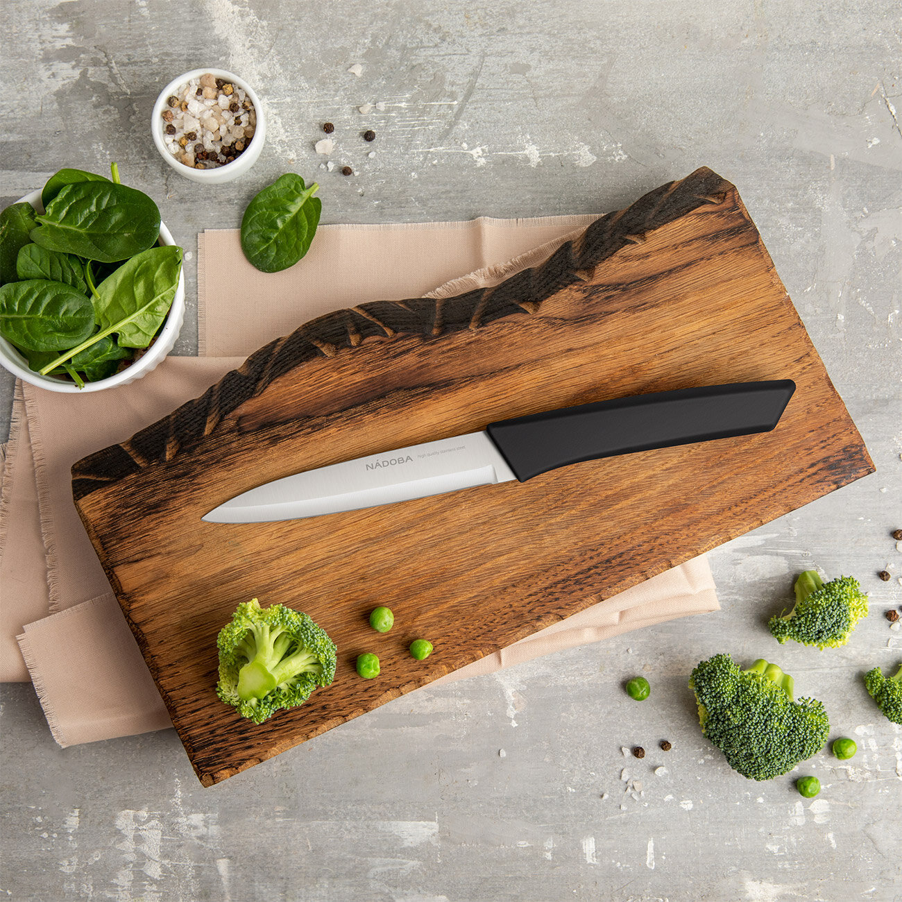 Нож универсальный NADOBA, серия NEDA, нержавеющая сталь, длина лезвия 13 см