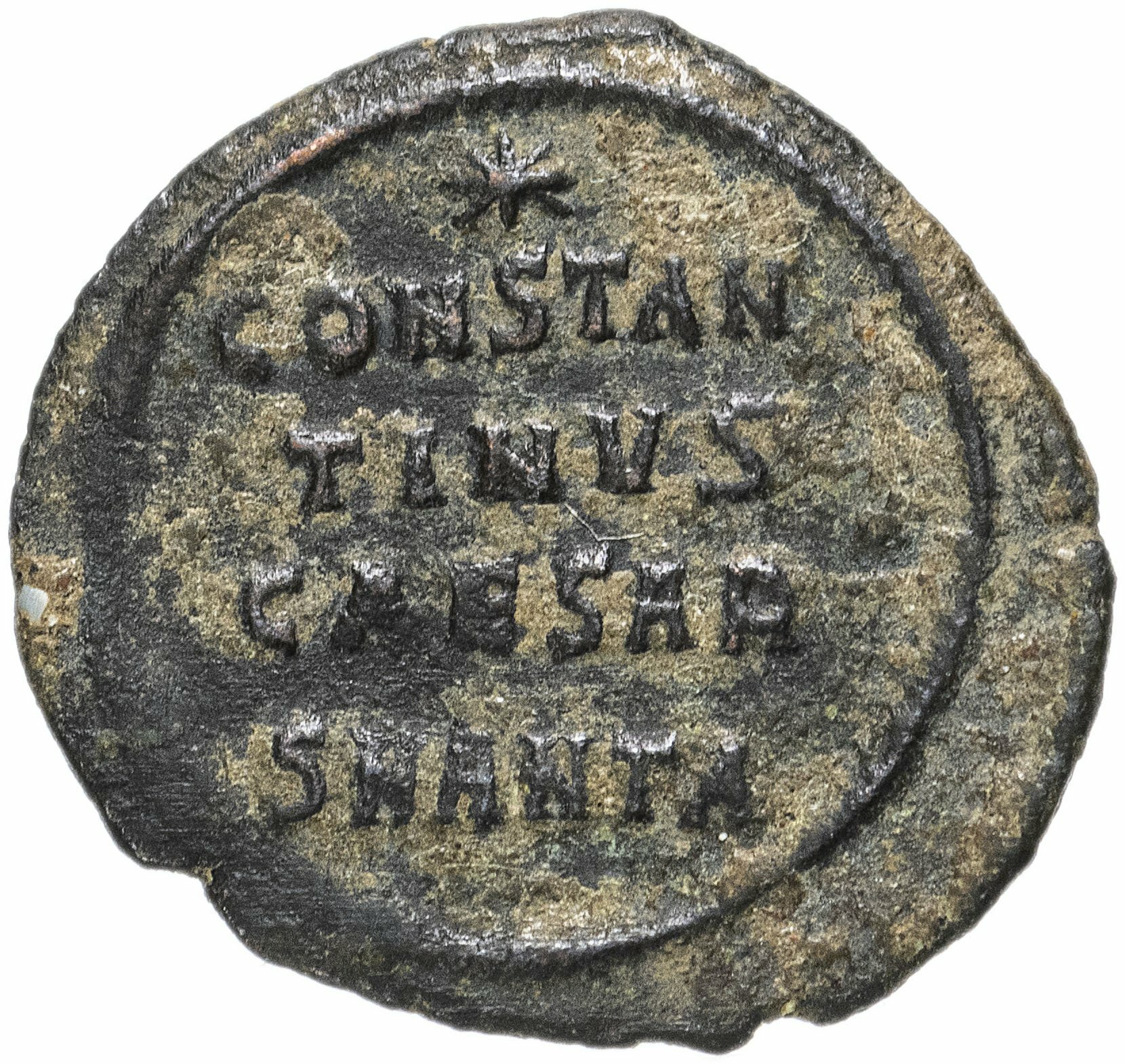 Римская империя, Константин II, 317-340 годы, нуммий Цезарь , Бронза, в сохранности VF