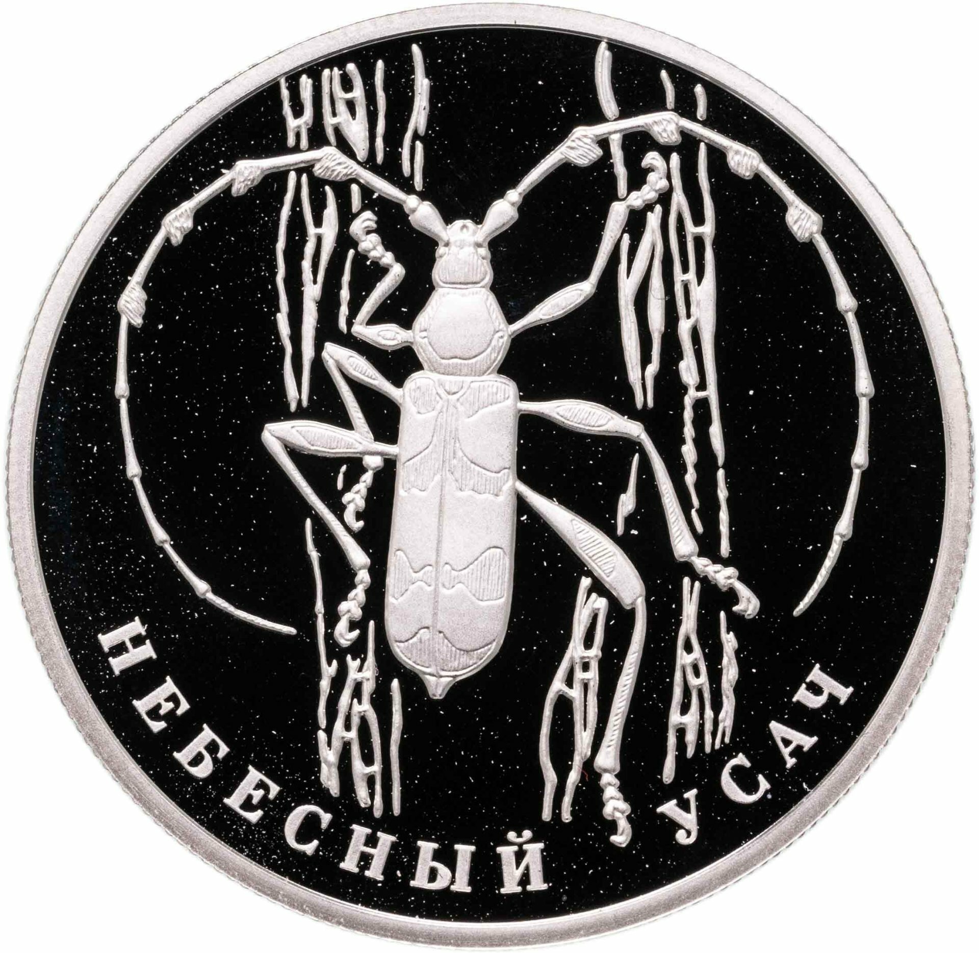 2 рубля 2012 ММД небесный усач, Серебро 925, в сохранности Proof