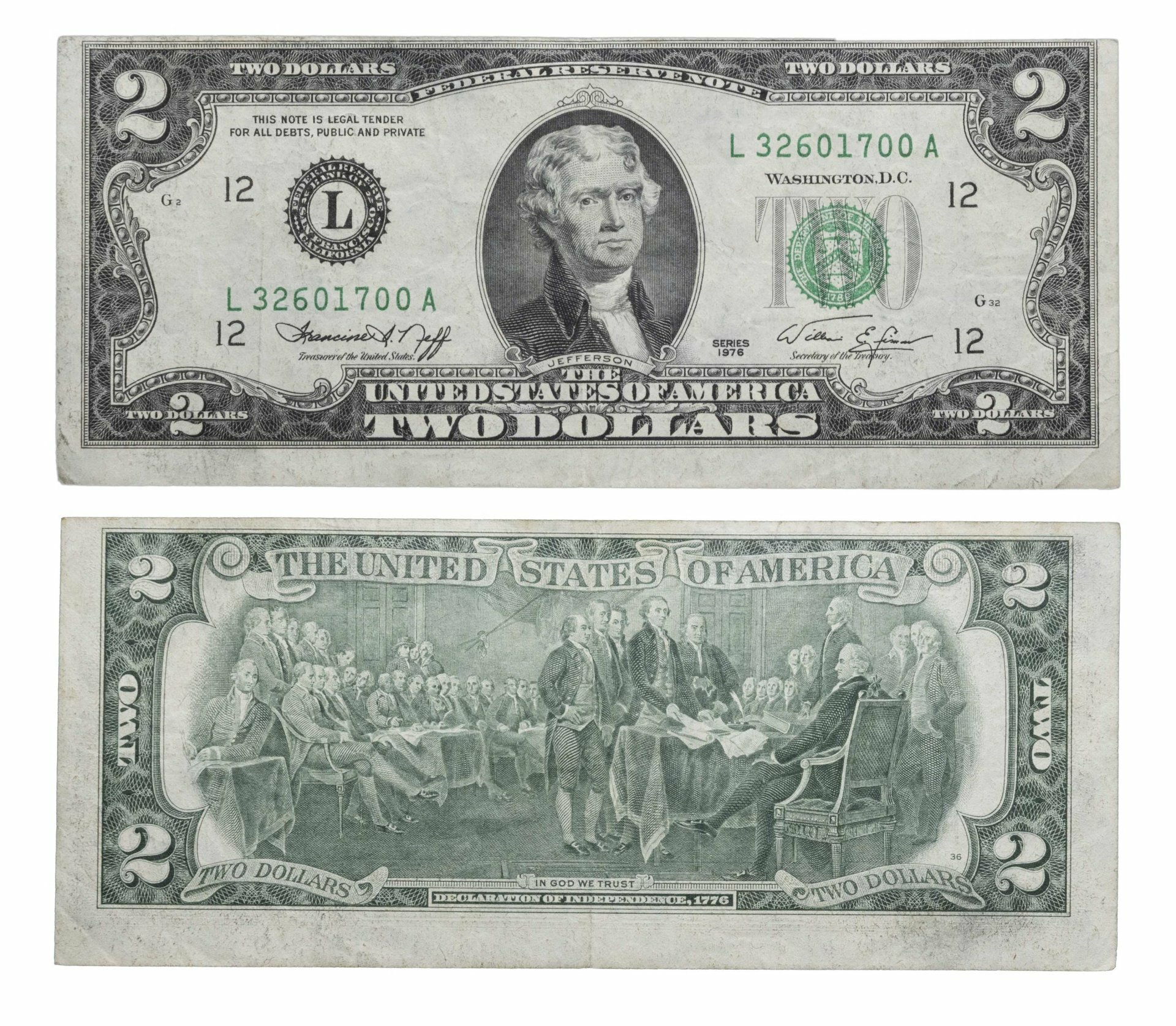 США 2 доллара 1976 года Pick 461 L-Сан Франциско