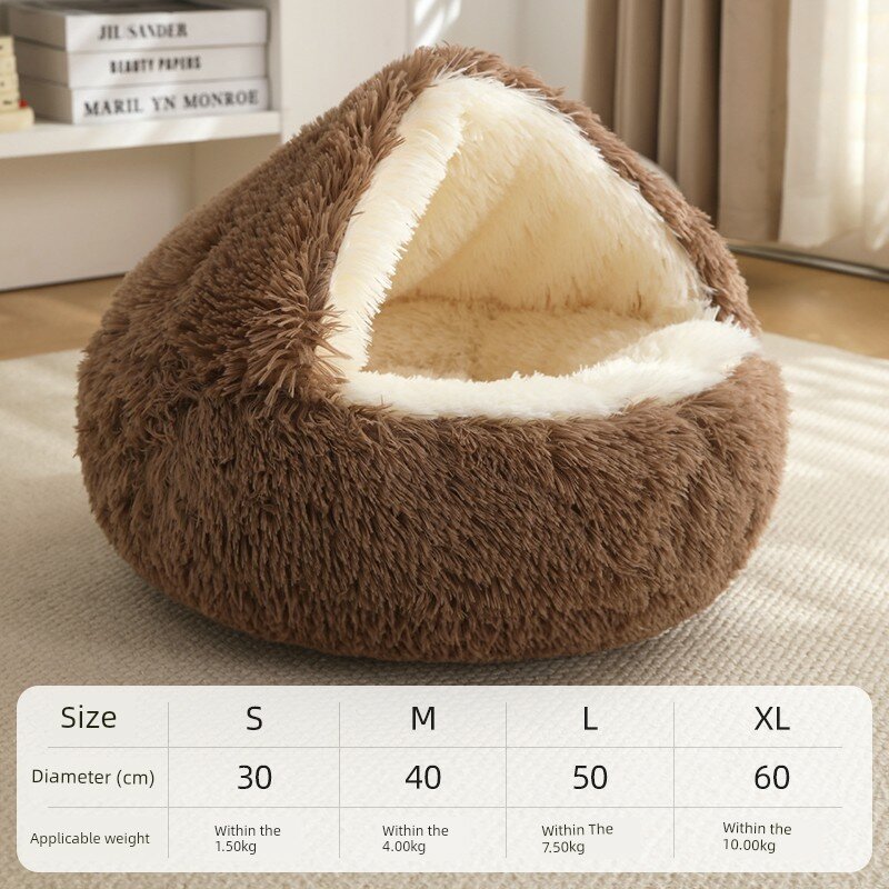 Кошачье гнездо, стеганое гнездо, утолщенное котенка, зимнее теплое гнездо для кошек, кровать для сна, зимний коврик для