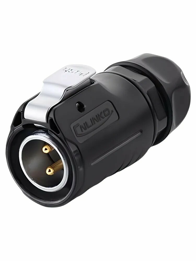 Разъем LP-20 2-пиновый, папа, 2pin, IP67, штекер