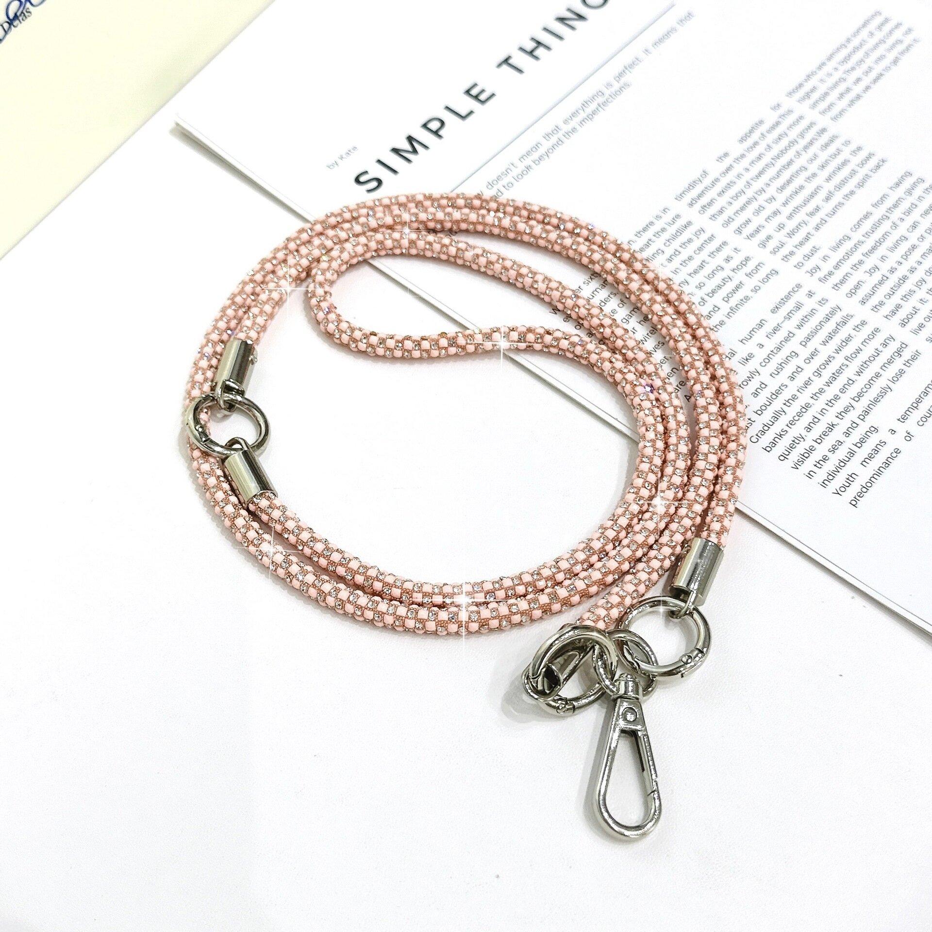 Высококачественная роскошная 0.7 полная алмазная 3-в-1 многофункциональная цепочка через плечо, конфетная многоформенная блестящая алмазная ланъярд богини