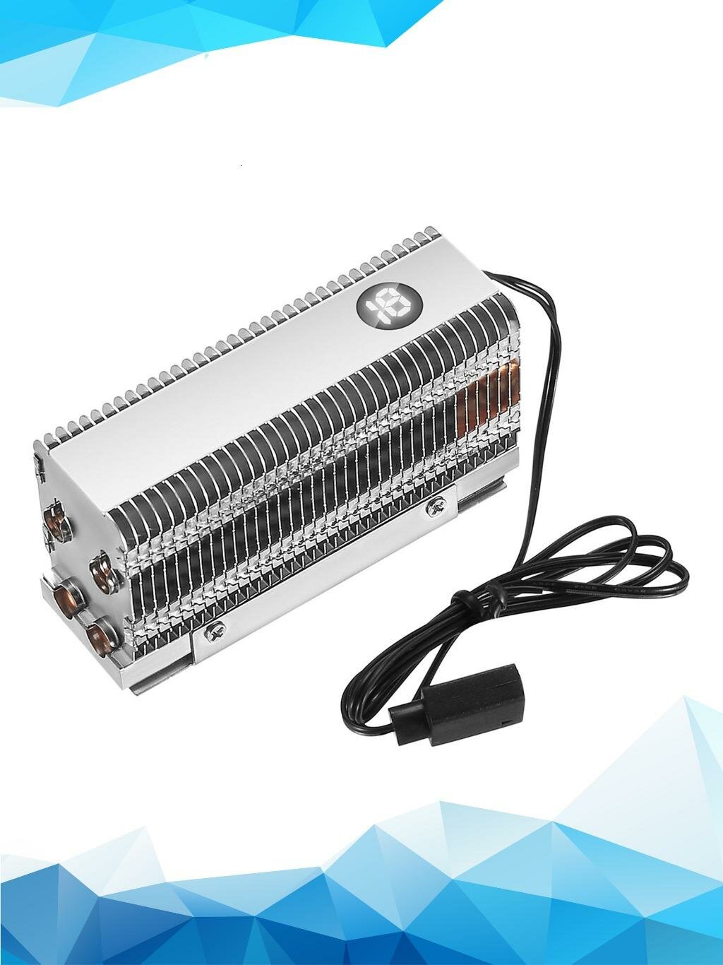 Металлический радиатор для M.2 NVMe SSD с медными трубками и индикатором температуры