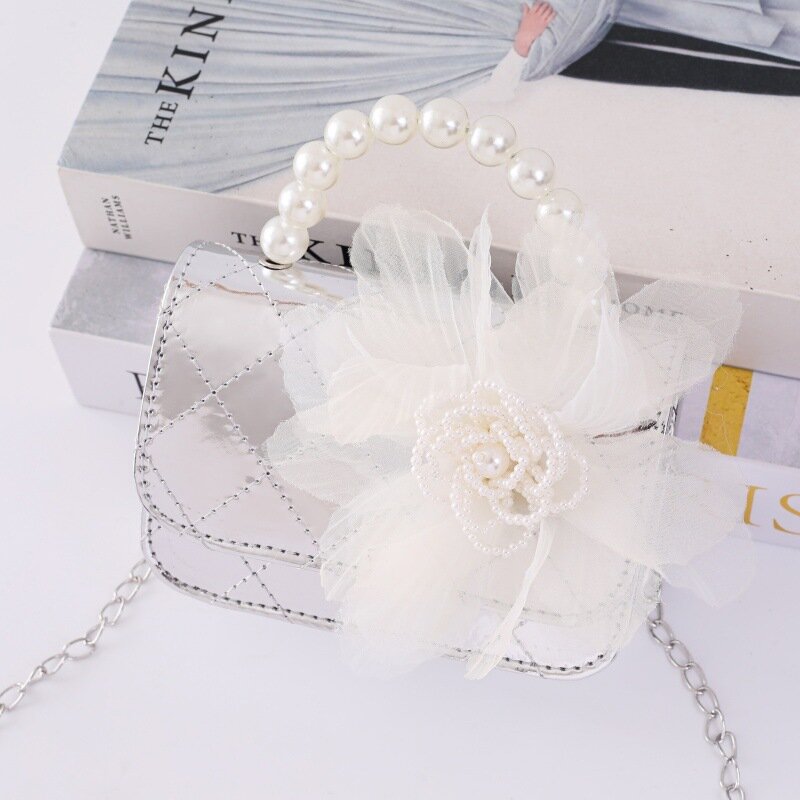 Новая стеганая сумка из PU с жемчугом, изысканная универсальная сумка принцессы, модная сумка через плечо, оптовая продажа