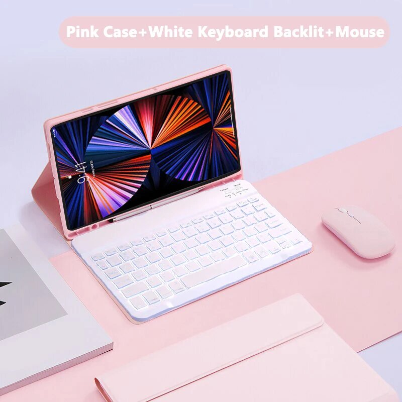 Чехол-клавиатура EWA для iPad, русская раскладка iPad Air 13 (M2-M3), Pink B