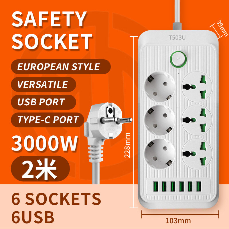 Европейская розетка стандарта ЕС, проводка, русская, немецкая, корейская, круглая розетка ЕС, выключатель, бытовая розетка, мульти USB