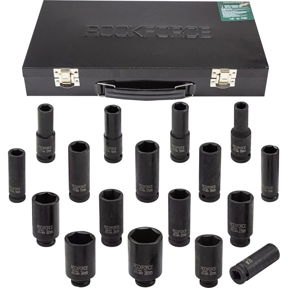 Набор головок ударных Rockforce 33пр, 1/2", 6гр, в кейсе RF-4333-5MPB RF-4333-5MPB(54961)
