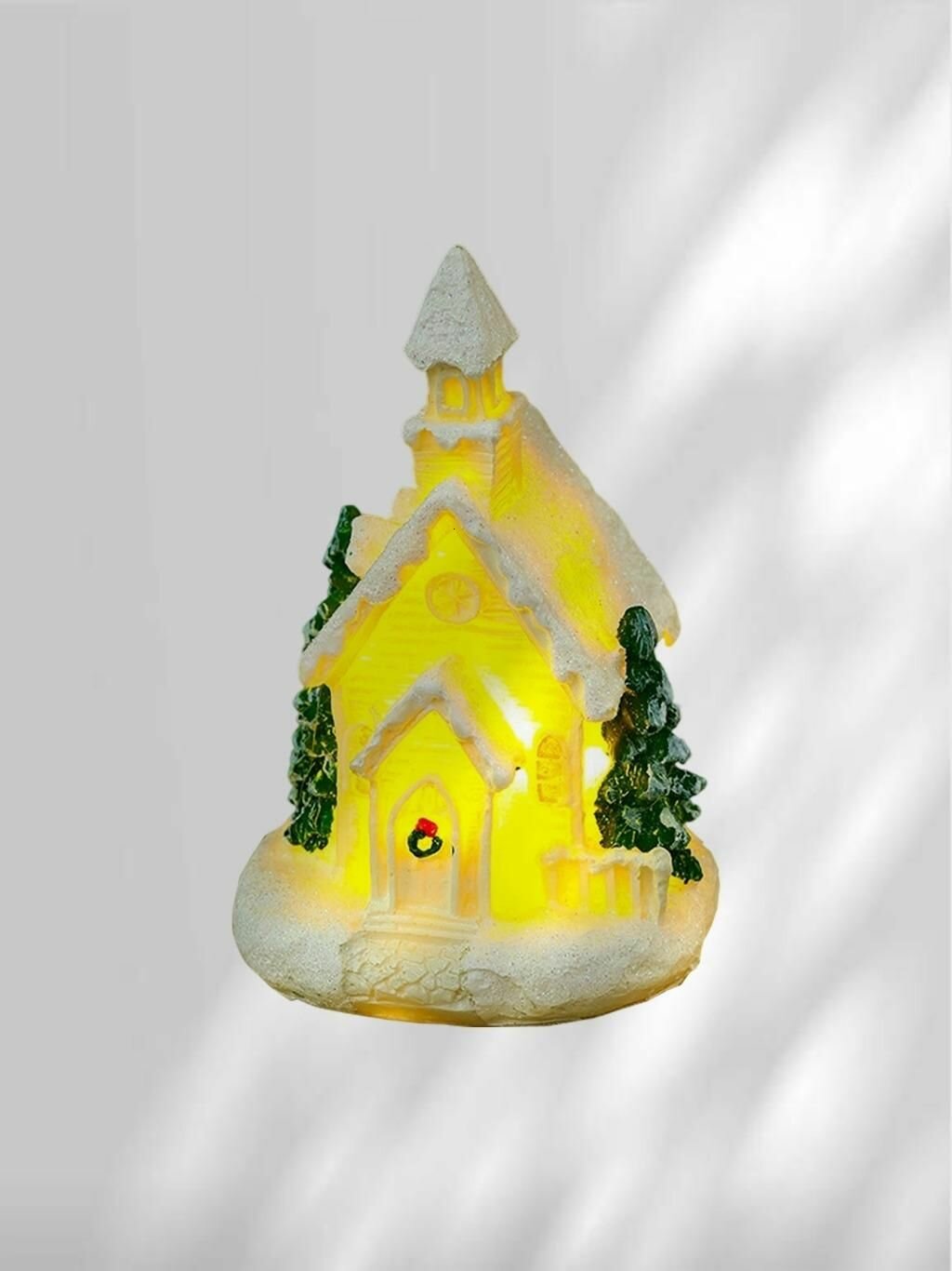 Светящийся рождественский домик из имбирного пряника, Темный хаки