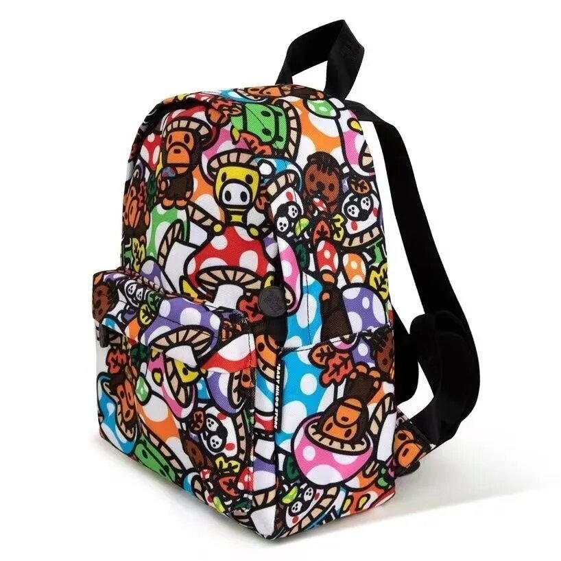 BAPE Рюкзак унисекс, яркий дизайн на каждый день, прочный материал, отделение для ноутбука — фото 1