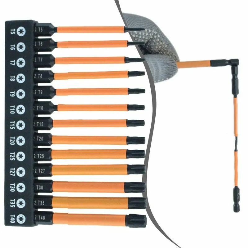 Набор звездочек из легированной стали из 13 предметов для отвертки T5-T40 ремонта бытовой техники и игрушек