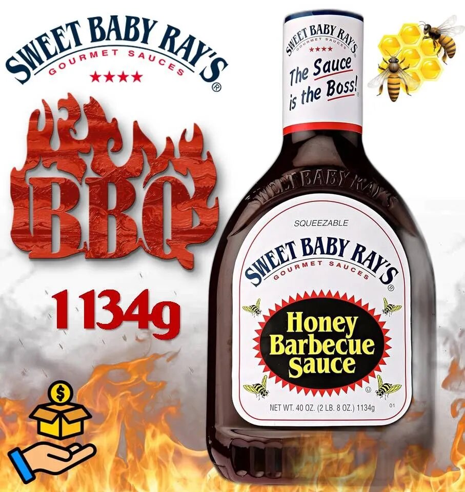 Соус Универсальный BBQ HONEY 1,13кг Американский соус для барбекю и гриля с Медом Sweet Baby Ray's, США