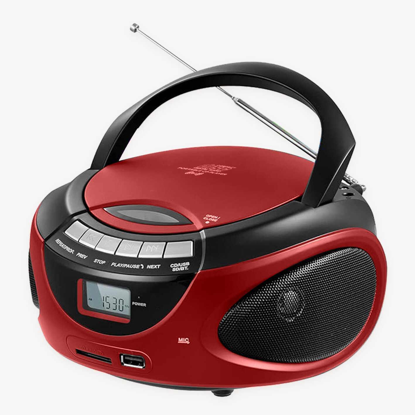 Многофункциональный портативный CD-плеер, USB, воспроизведение с TF-карты, воспроизведение по Bluetooth, AM/FM-радио