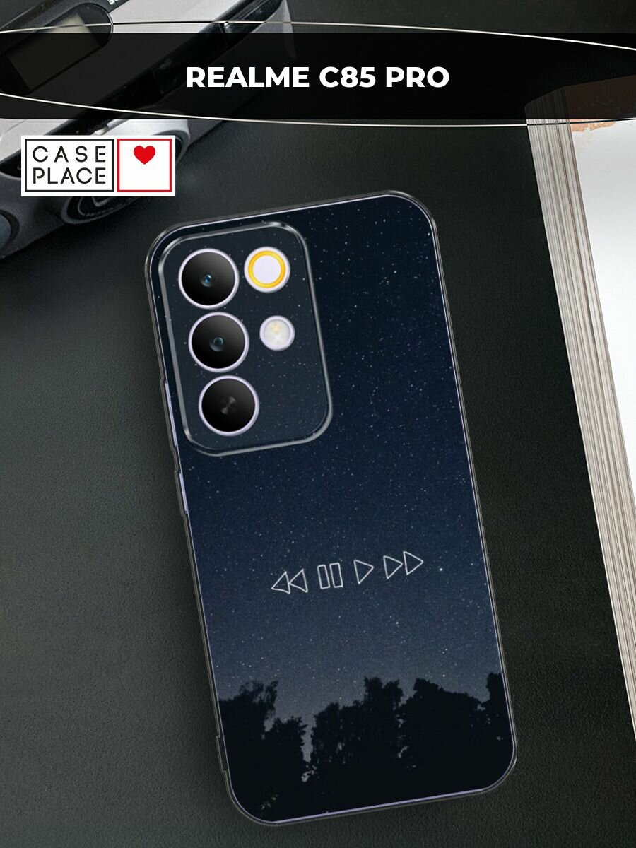 Чехол на Realme C85 Pro / Реалми C85 Про с принтом Космическая музыка