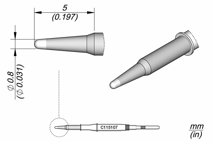 JBC наконечники C115107 для паяльной станции NT115