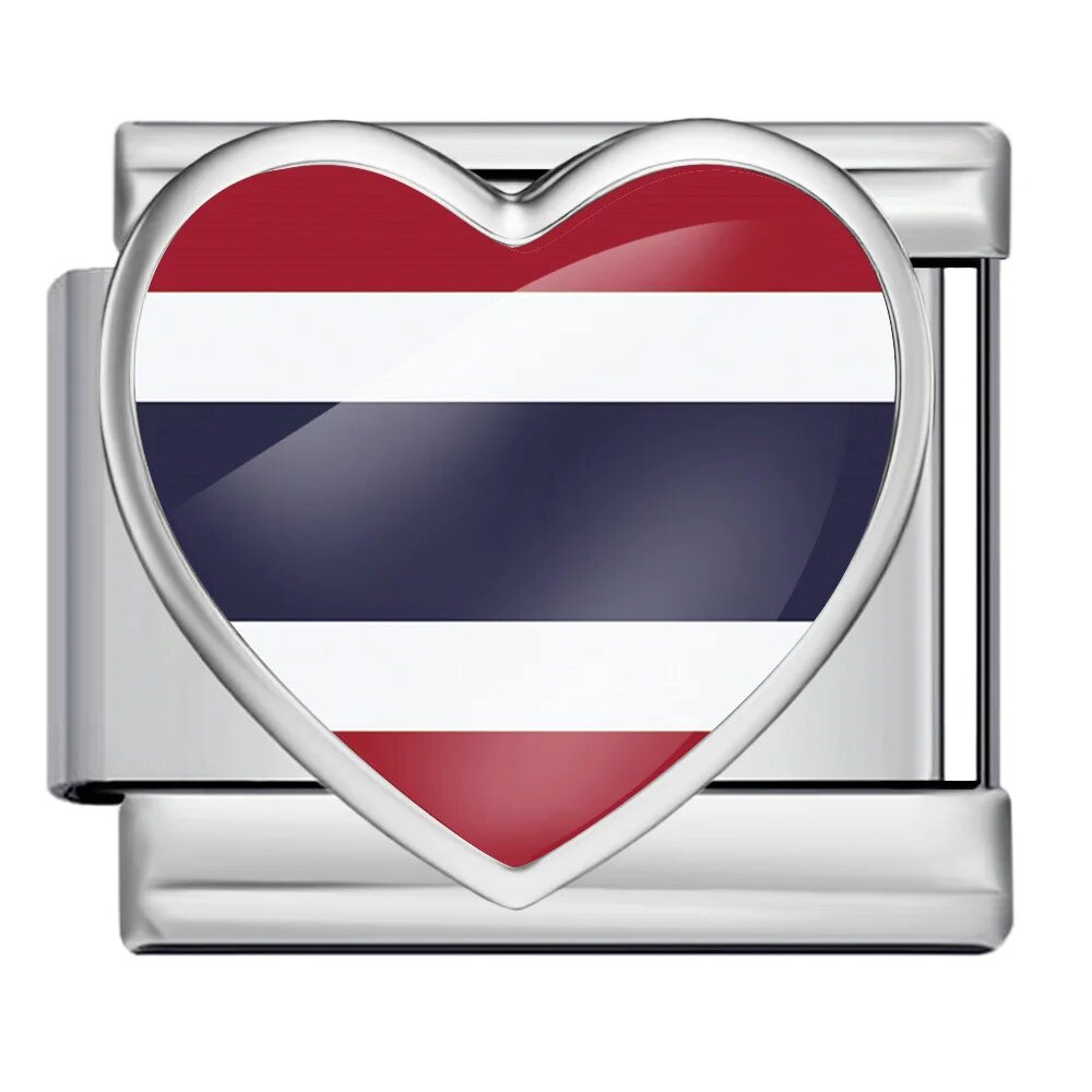 Серебряный шарм-сердце MoBuy для браслета из нержавеющей стали ICP-JH000-TH