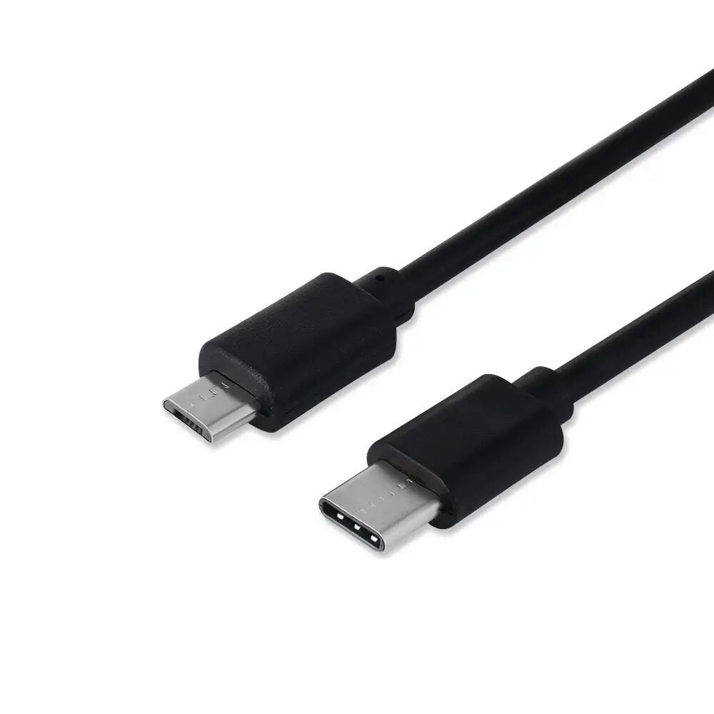 Кабель USB-C - Micro USB черный 0.25m
