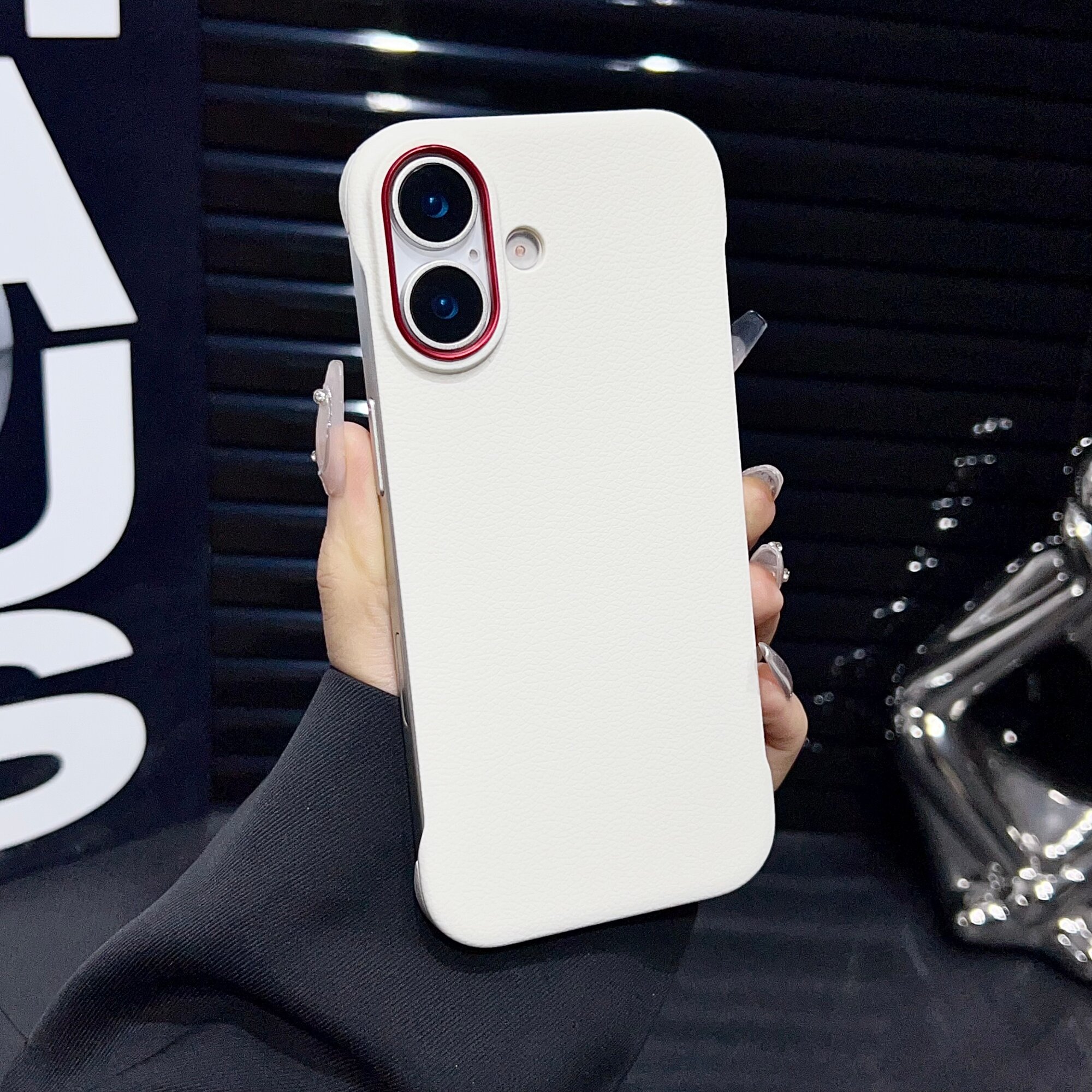Чехол для Apple iPhone 17 / Айфон 17, soft touch, чехол-кардиомонитор, искусственная кожа, поликарбонат (PC), защита камеры, ударопрочный, усиленные углы, Apple, Apple iPhone 17, white,