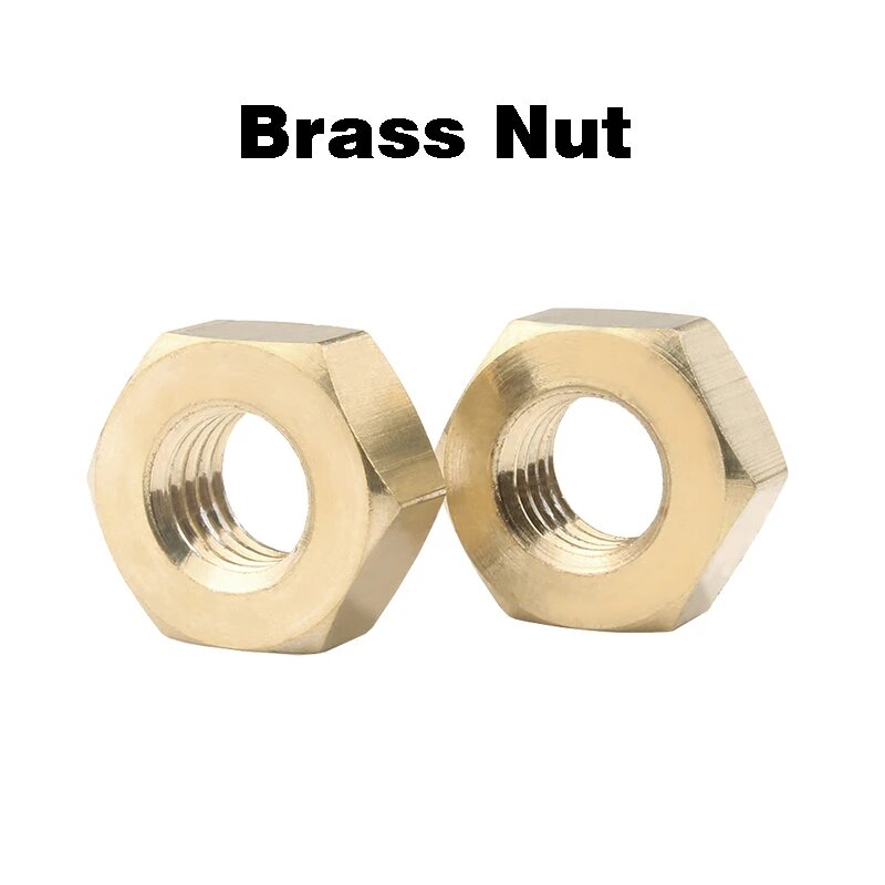 Латунная Шестигранная гайка DIN934, бронзовая Шестигранная гайка M1.6 M2 M2.5 M3 M3.5 M4 M5 M6 M8 M10 M12 M16, метрическая резьба, медь, шестигранная гайка, высокая прочность