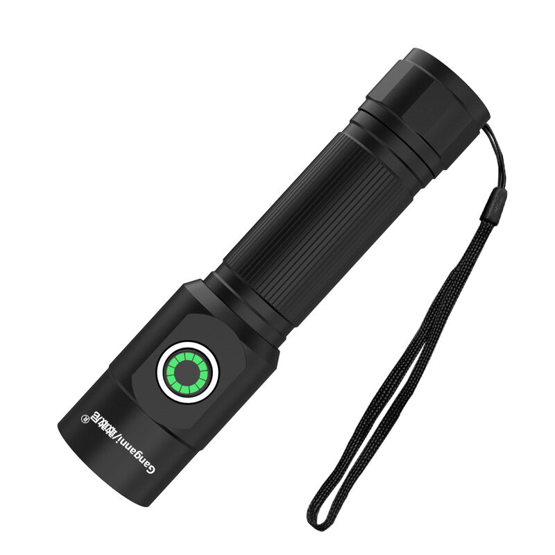 Светодиодный мощный светильник, небольшой фонарик, перезаряжаемый, ультра-яркий, дальнего действия, из алюминиевого