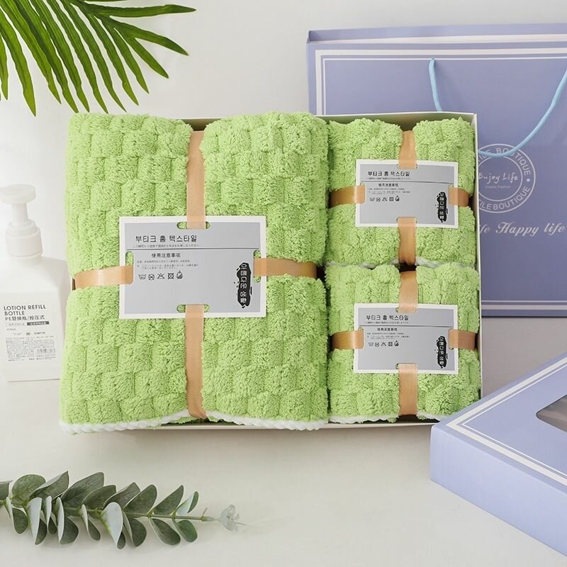 Набор полотенец для ванной, мягкие и впитывающие, облачный узор, трехкомпонентный набор в подарочной коробке, высококачественная подарочная коробка для мероприятий