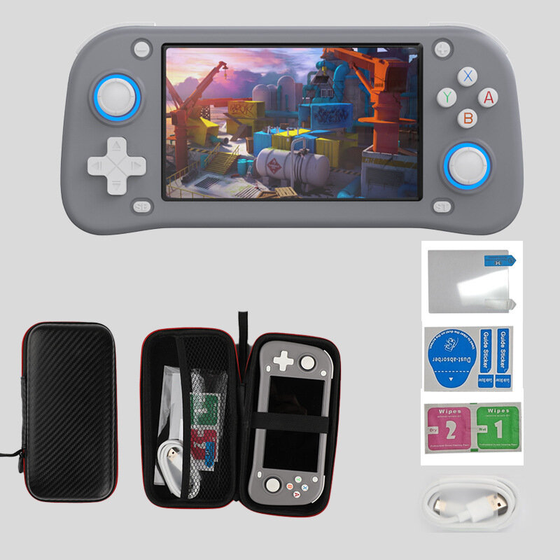 Портативная игровая консоль XF43, 4.3" IPS экран, 30+ эмуляторов, 3D джойстик, RK3128, 3000mAh, поддержка HDMI/TV