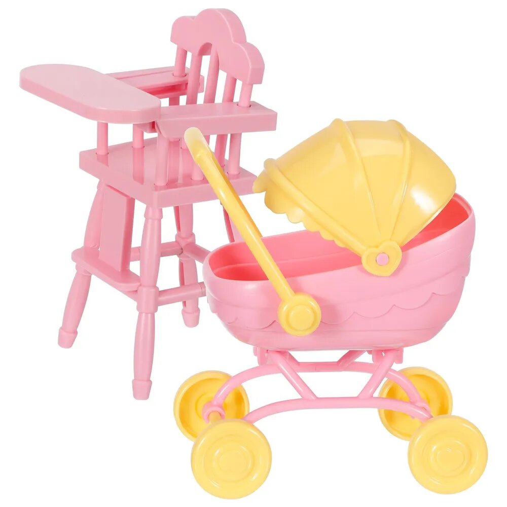 Тренировочная коляска для кукол, с эргономичным дизайном, размер 9.20x7.30x6.10 см