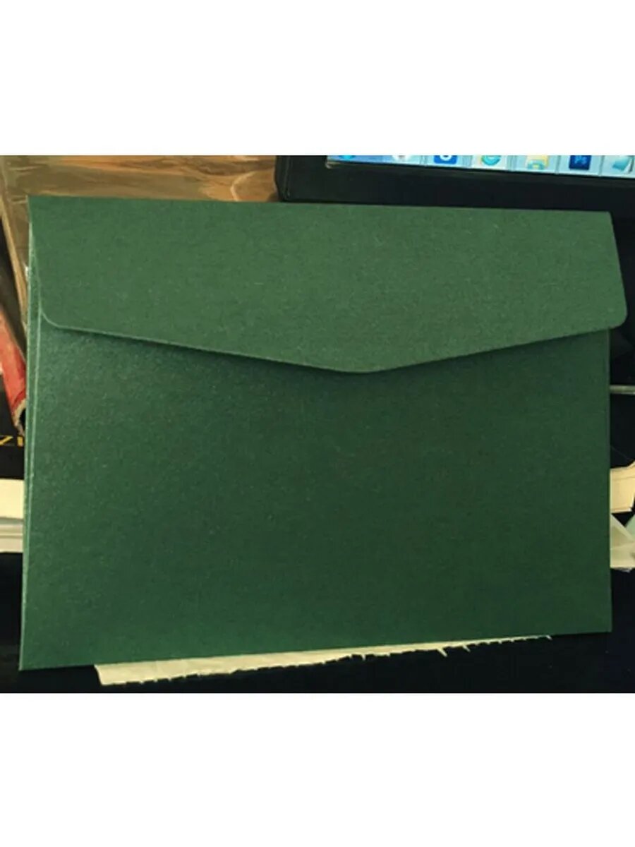 Конверт A5 (темно-зеленый перламутровый)