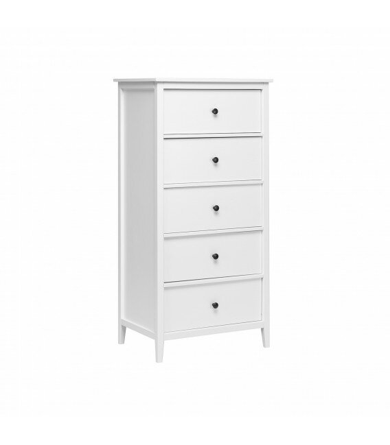 Комод Leset Токе 5 ящ, белый