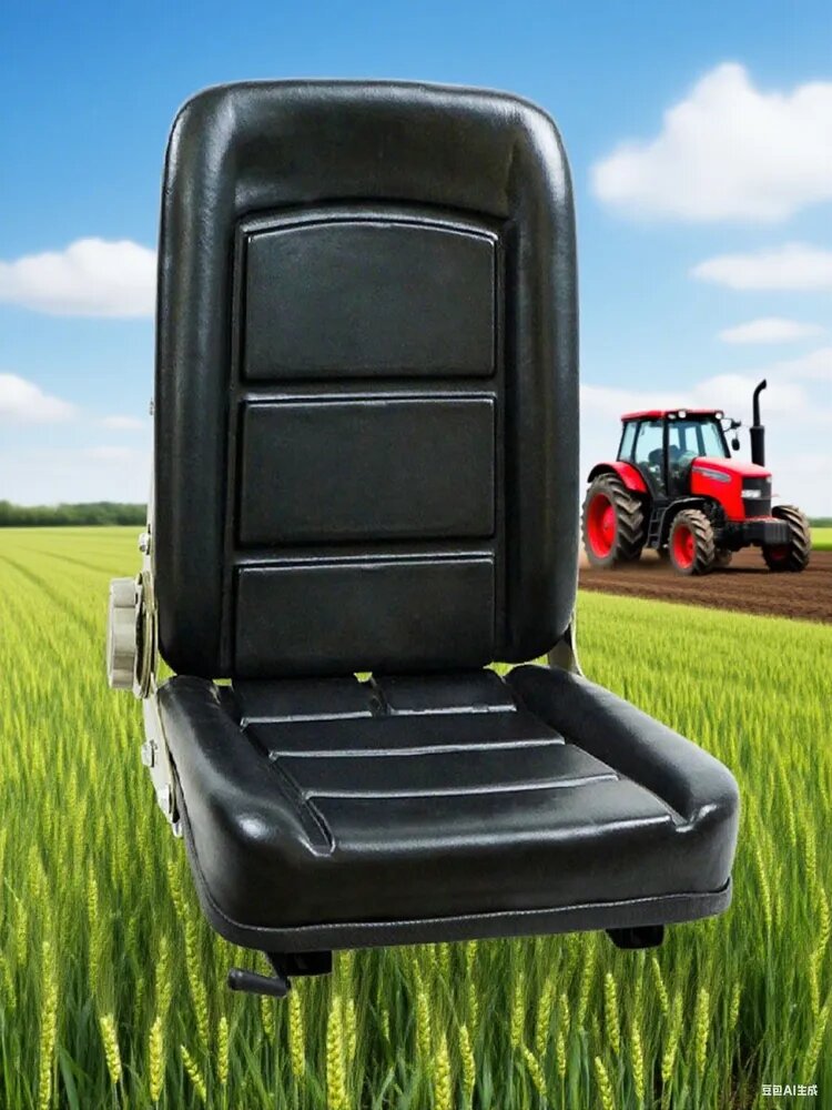 Универсальное сиденье для трактора, погрузчика, экскаватора и спецтехники с регулировкой спинки и салазками