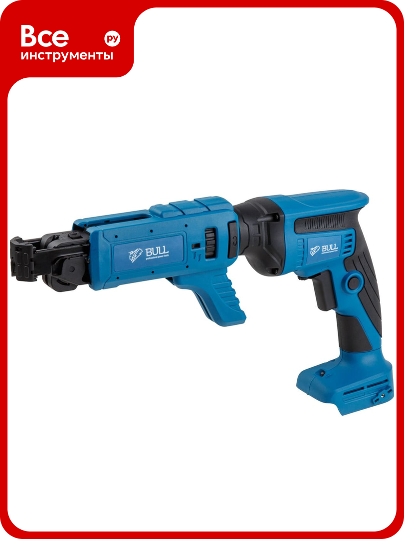 Аккумуляторный ленточный шуруповерт BULL CAS 1844 бесщеточный, в коробке, SOLO, XLTpro, 18 В, 4400 об/мин, 57 мм 1304784
