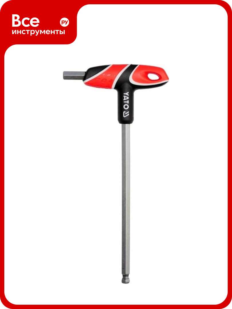 Шестигранник с Т-образной рукояткой YATO 10 мм, с шаровой головкой YT-05594