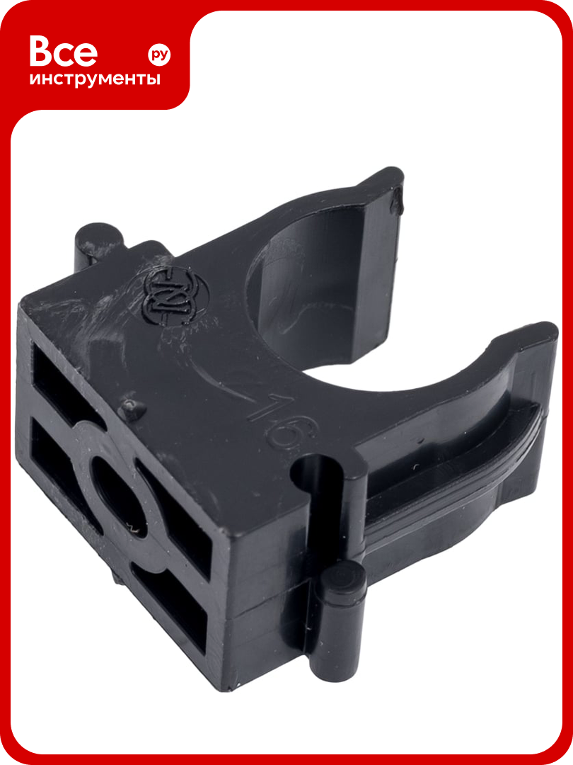 Клипса для монтажного пистолета GNG, черная, одинарный тип, пластиковый корпус, для прямого монтажа