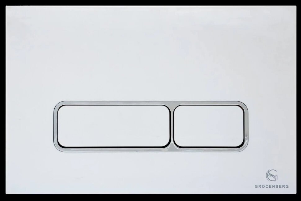 Кнопка смыва GROCENBERG KP3060W, для унитаза, пластик, белая