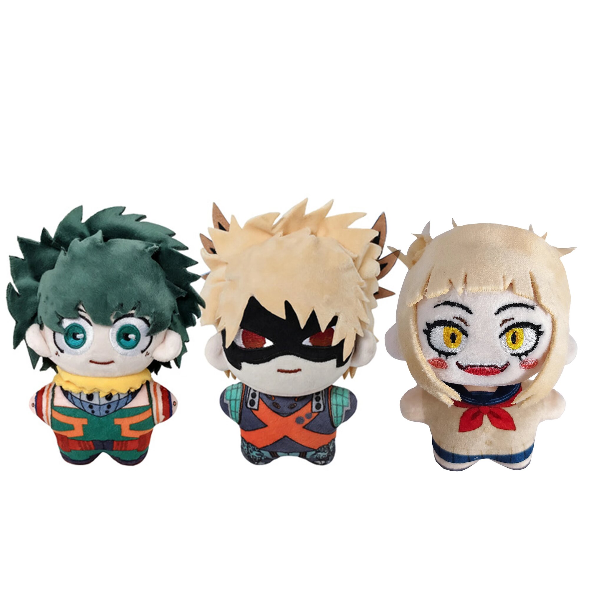 Плюшевые брелоки MHA: Мидория, Бакуго, Тога 3pcs plush toys