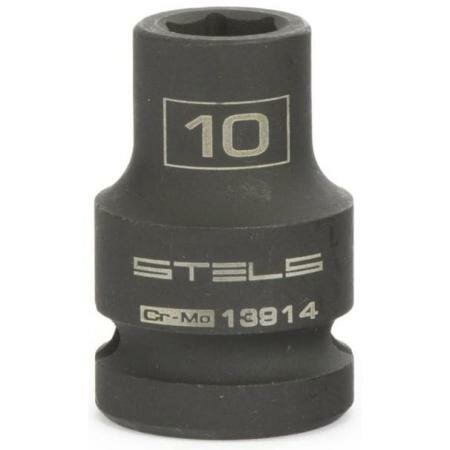 Головка ударная шестигранная, 10 мм, 1/2", CrMo // Stels