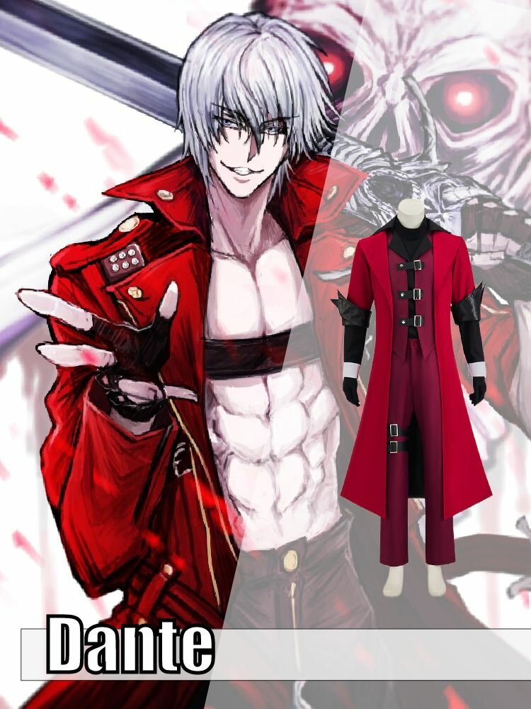 Аниме Devil May Cry Костюм Данте в красной ветровке