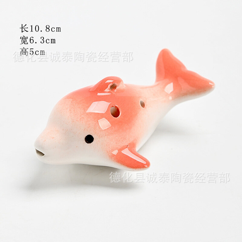 6-отверстный большой окарина в виде дельфина, альтовая клавиша, для студентов, начального уровня, для начинающих, окарина с шестью отверстиями, уличный киоск, горячая продажа, сувенир для путешествий