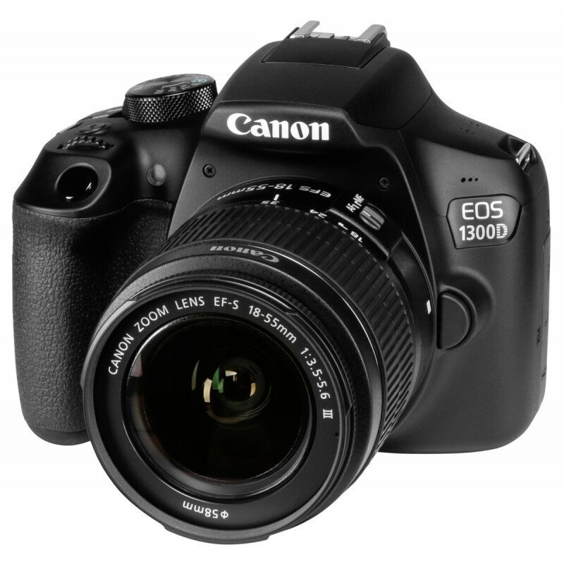 Фотоаппарат Canon EOS 1300D Kit 18-55mm f/3.5-5.6 DC III, черный