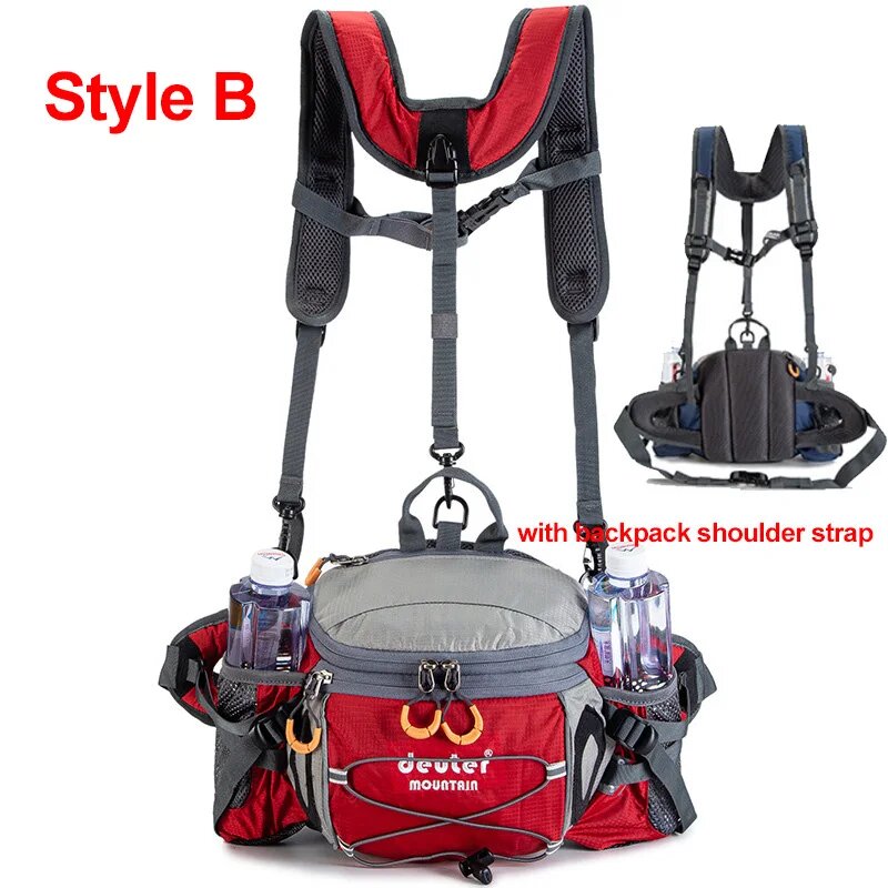 Scione Нейлоновая Поясная Сумка Мужская 8л Красный, RD B