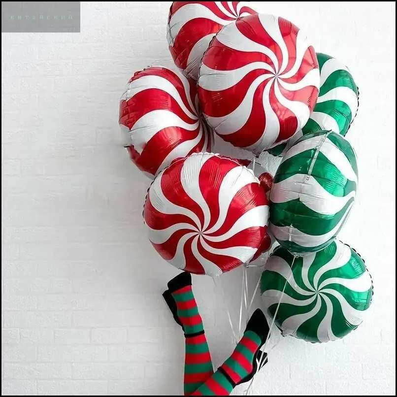 Новогодние шары-конфеты из алюминиевой пленки, 10 шт